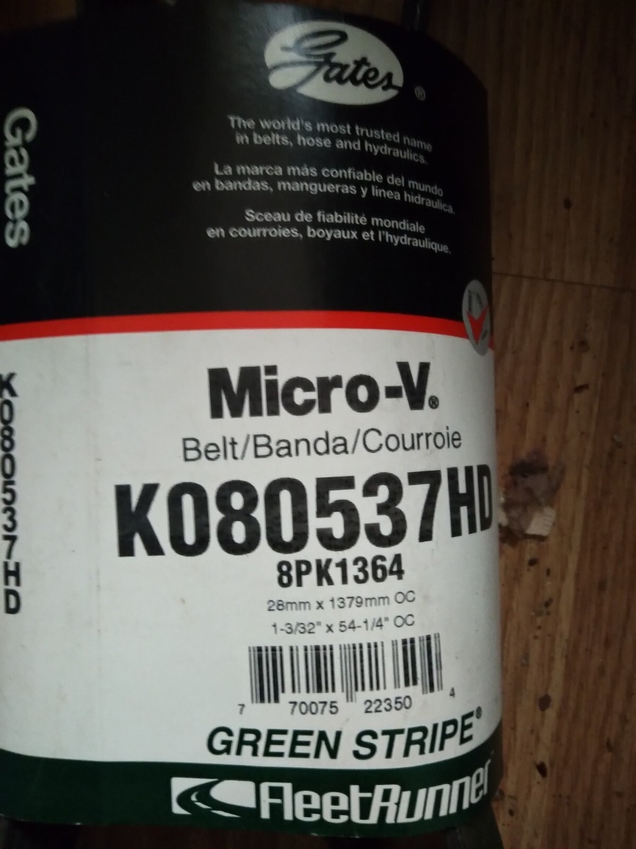 Gates Fleetrunner Belt Gates FleetRunner K080537HD Serpentine Belt ...
