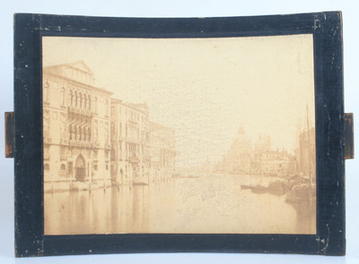 ANTIQUE MEGALETHOSCOPE VIEW VENICE GRAND CANAL. ALBUMEN PHOTOGRAPHIC ...