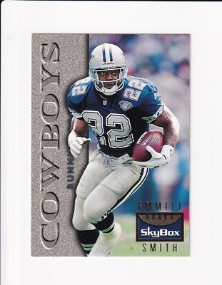 1995 Skybox EMMITT SMITH Rare BASE FOOTBALL CARD #35 Dallas Cowboys | eBay