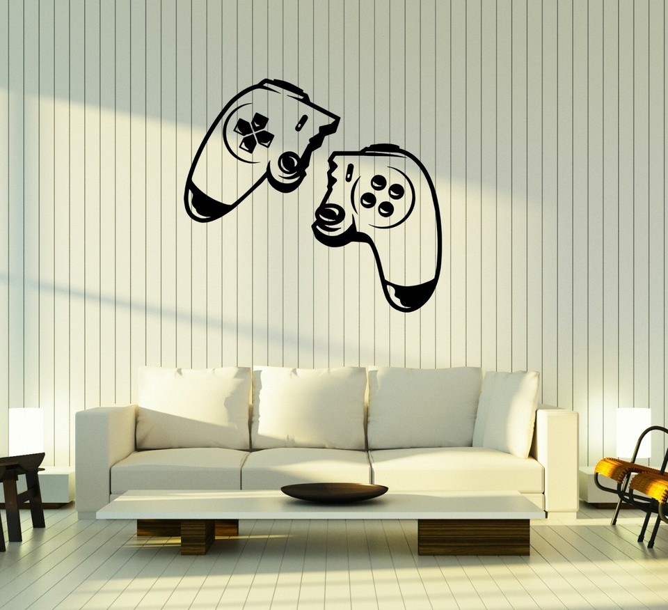 Wall Decal Broken Wireless Joystick Video Game Console Vinyl Sticker ...
