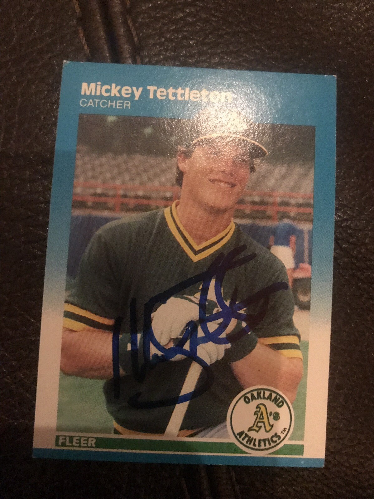 1987 FLEER MICKEY TETTLETON AUTO AUTOGRAPH SIGNED CARD #407 | eBay