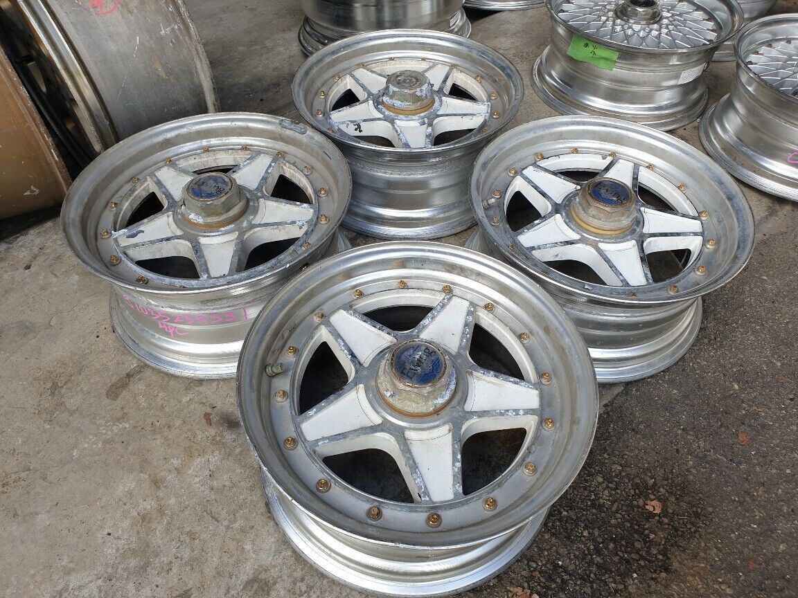 JDM 15" Work Ewing 5spoke wheels for 240Z S30 s130 b110 kp60 114.3x4 ...