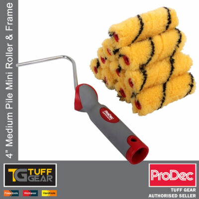 ProDec 10 Pack Of 4" Inch Woven Acrylic Mini Paint Rollers & Frame ...