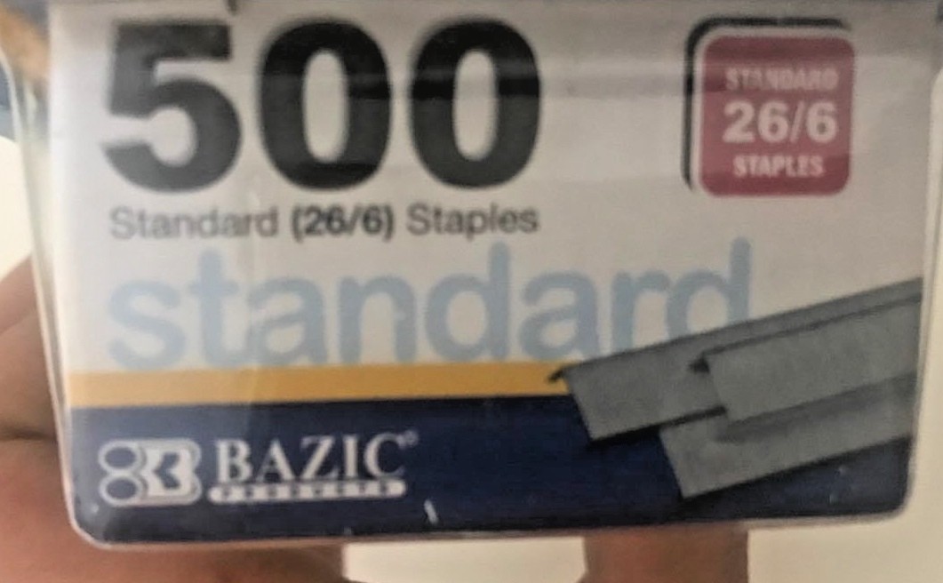BAZIC Standard (26/6) Stapler-500 Staples Included-3 Bright Colors | eBay