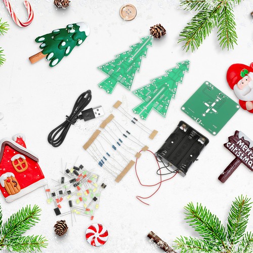 Led Luminescent Christmas Tree Decor Kit Green Pcb Board 13.00 X 7.00 X ...