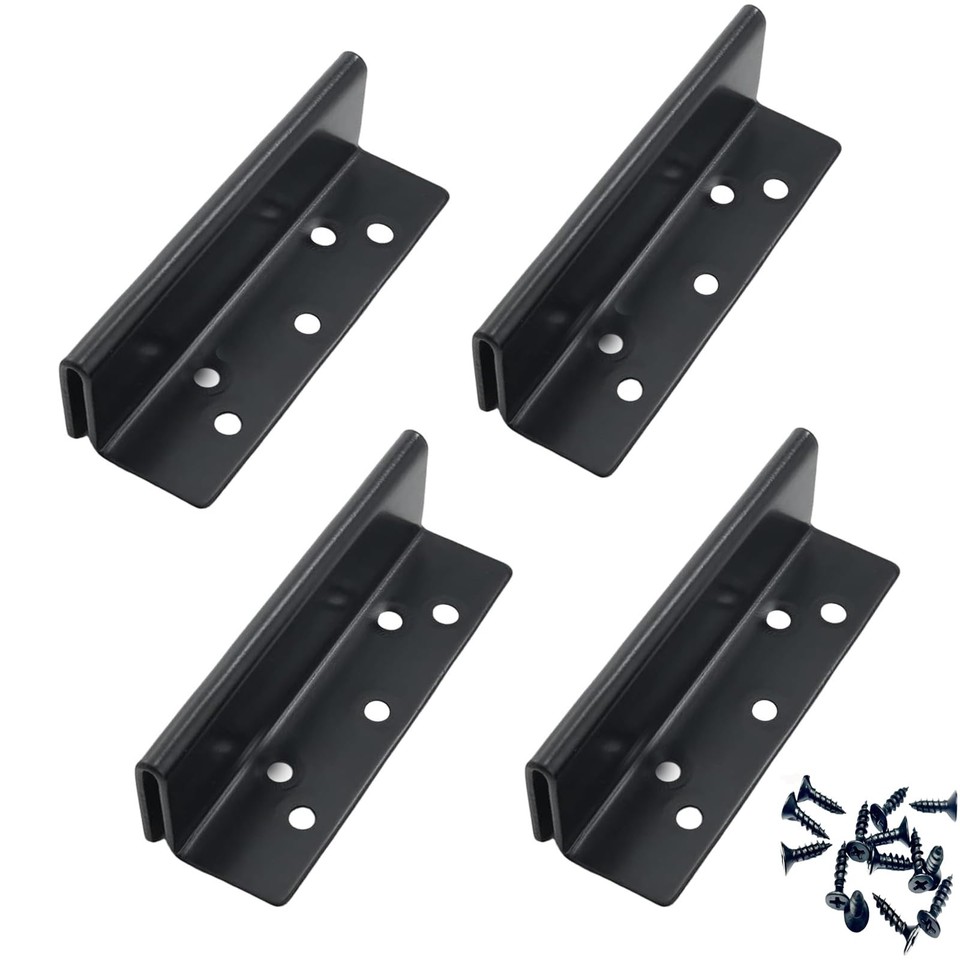 Bed Frame Hardware Bed Post Double Hook Slot Brackets Attachment ...