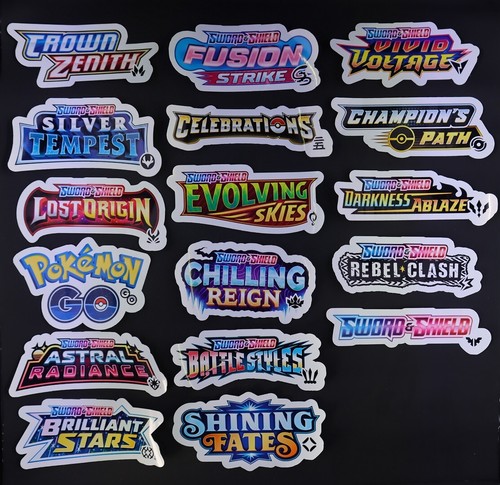Pokemon TCG Set Stickers for Binders - SWORD & SHIELD | eBay