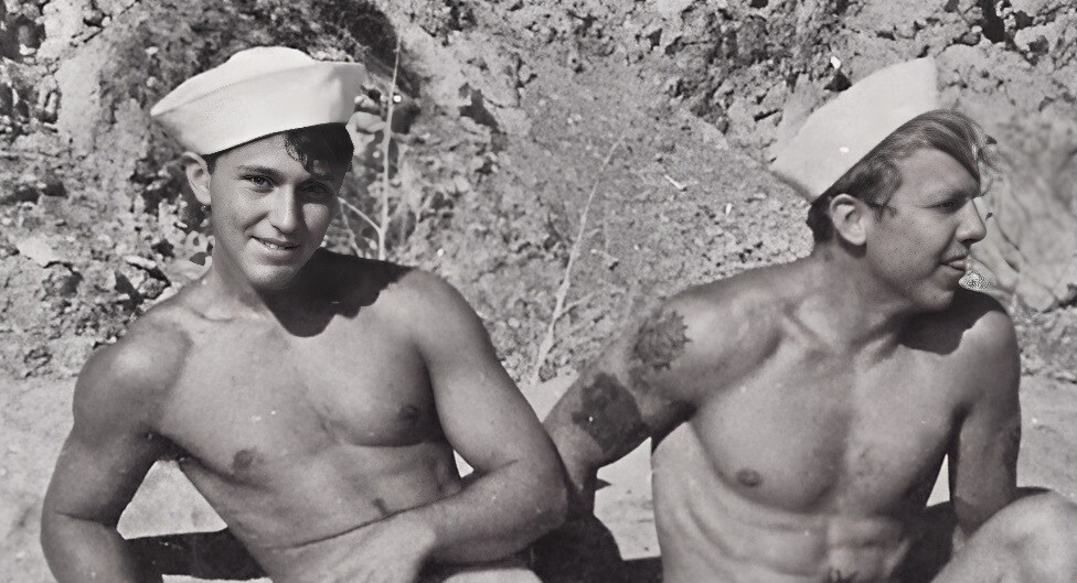 VINTAGE NUDE MALE PORTRAIT #0324-244 -robert rex &sailor friend ...