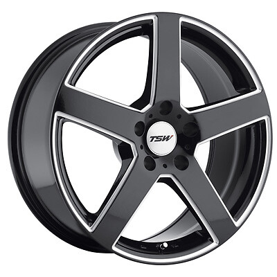 TSW RIVAGE 20X10 5X114.3 25 76.1 GLOSS BLACK W/ MILLED SPOKE | eBay