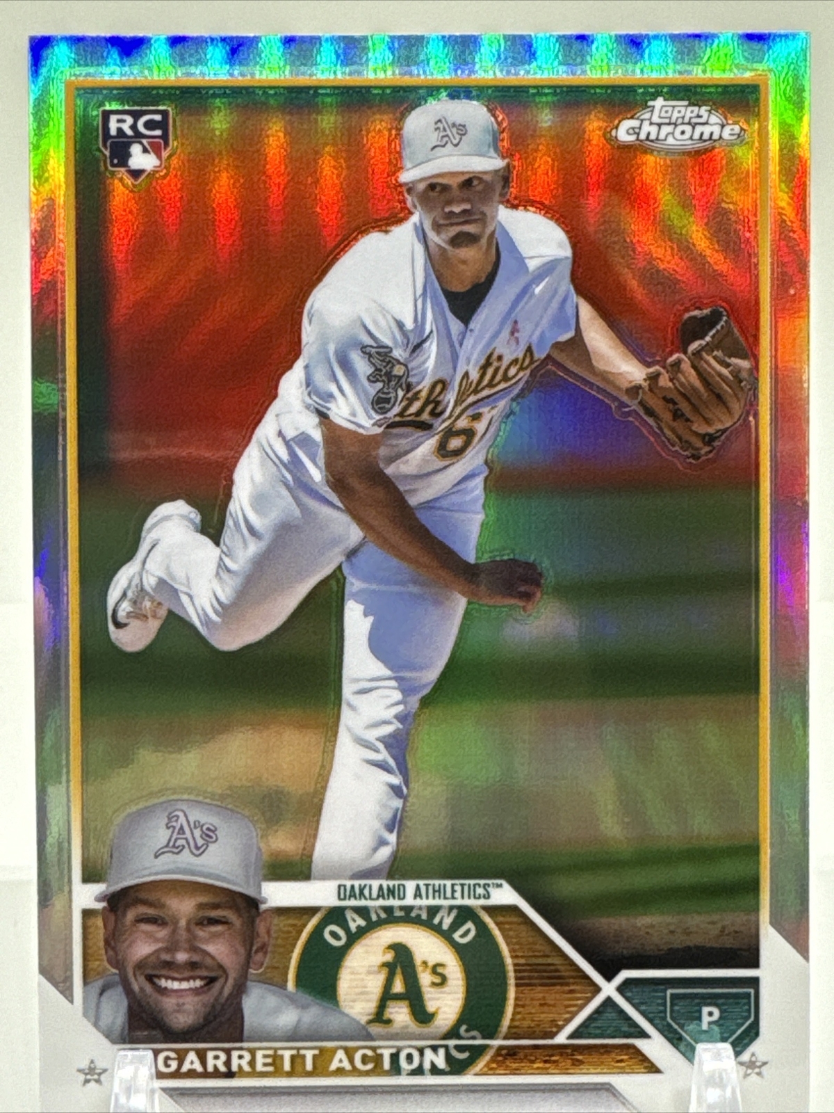 2023 Topps Chrome Update Garrett Acton RC Refractor #USC180 Oakland ...