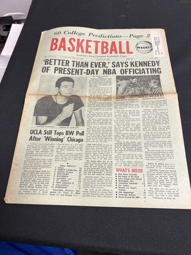 1969 Basketball Weekly Newspaper Vintage NBA Wilt Chamberlain In ...