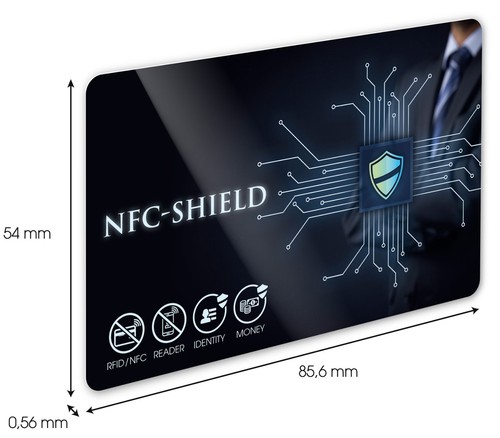 8x NFC Shield Card - RFID & NFC Blocker Karte für EC & Kreditkarten ...
