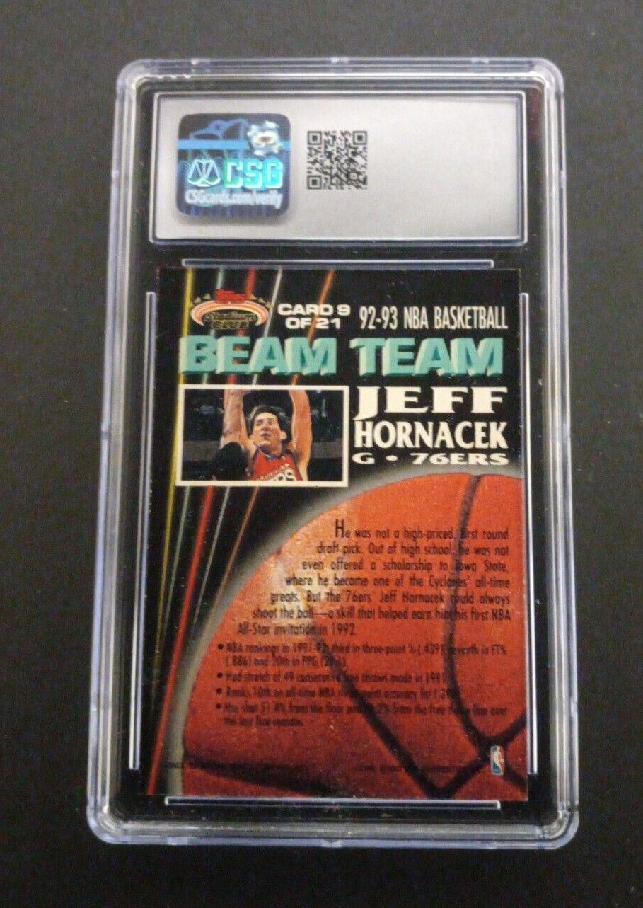 1992-93 Topps Stadium Club - Beam Team Jeff Hornacek #9 Members Only ...