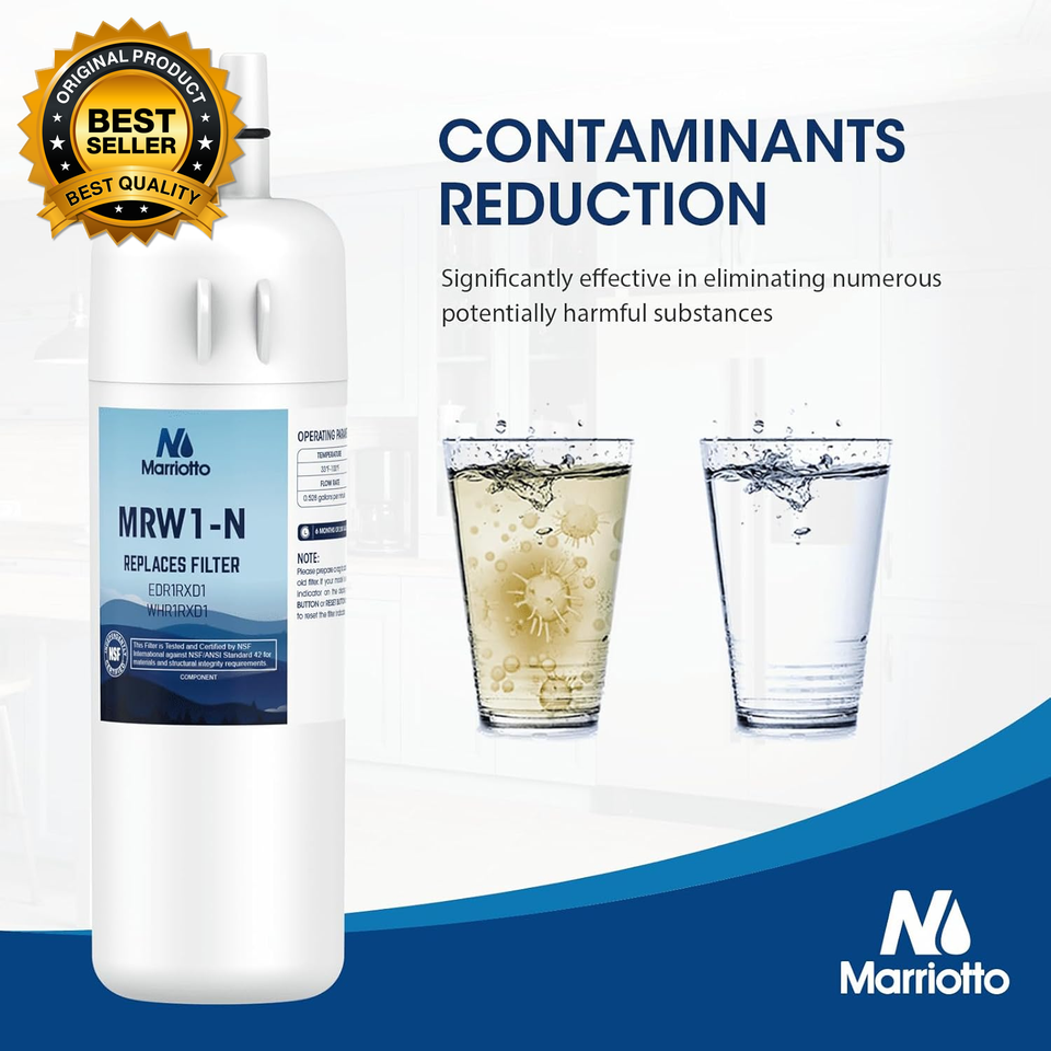EDR1RXD1 Refrigerator Water Filter Compatible with Whirlpool W10295370A ...