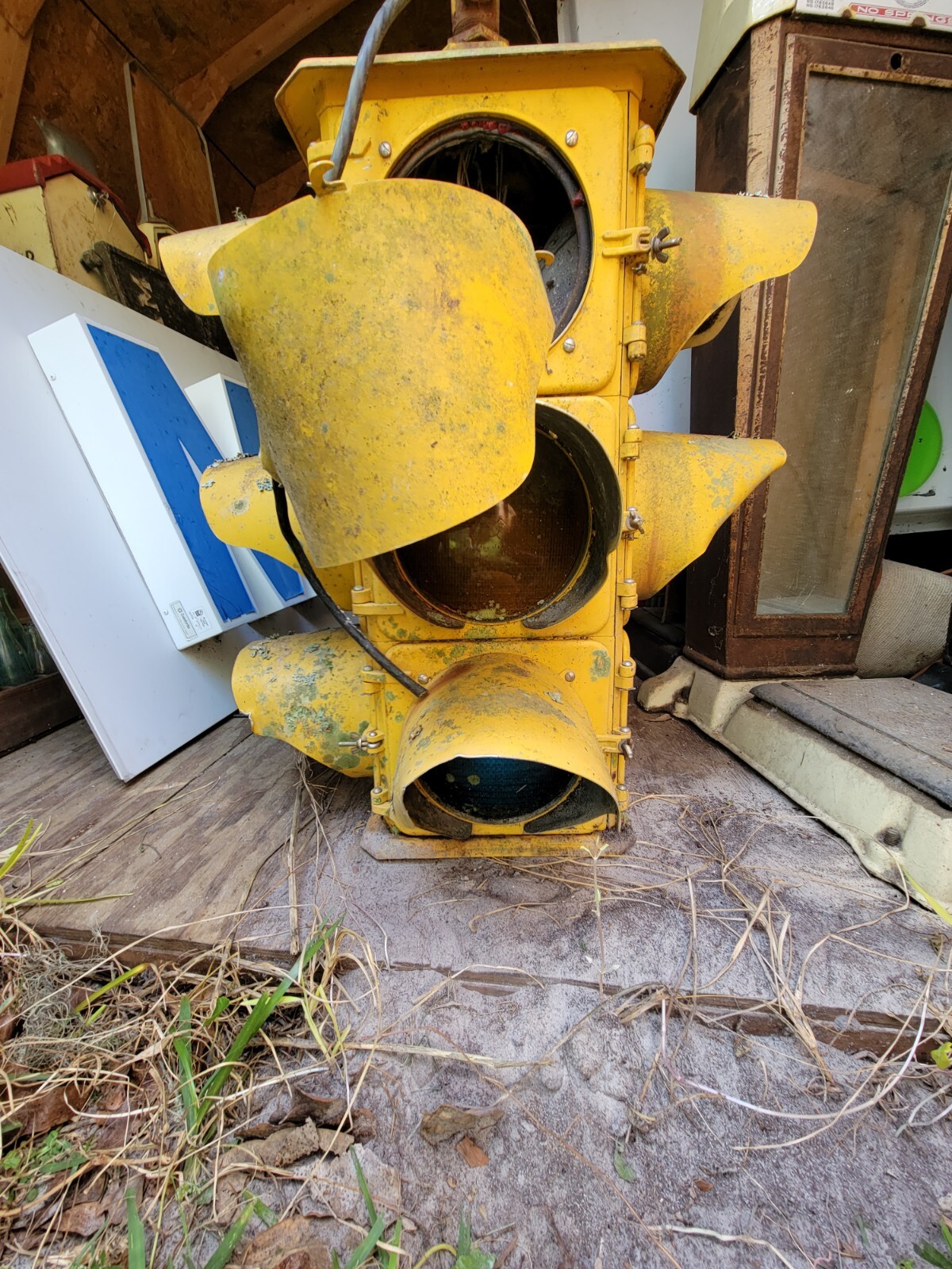 Vintage 4 Way Traffic Signal Light Red Green Yellow Four Control Lens ...