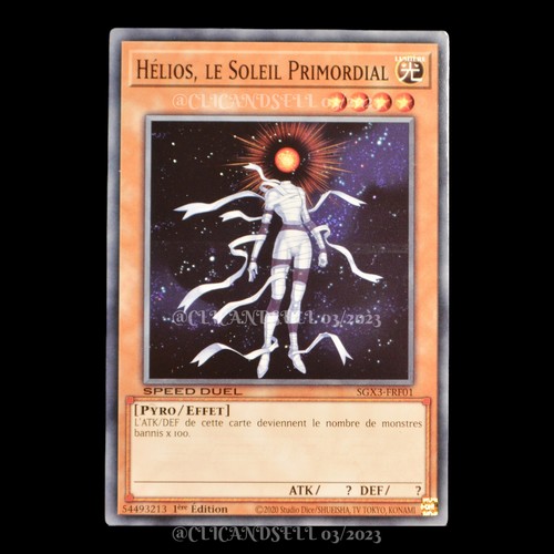 carte YU-GI-OH SGX3-FRF01 Hélios, le Soleil Primordial (V.1 - Common ...