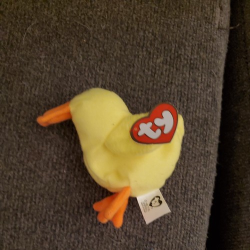 TY Teenie Beanie Babies Plush Toy Quacks the Duck McDonald's 1993 HDPE ...