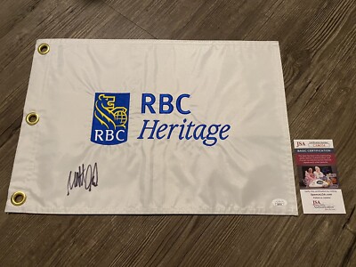 Matt Fitzpatrick Signed RBC Heritage Golf Pin Flag 2023 Champion PGA ...