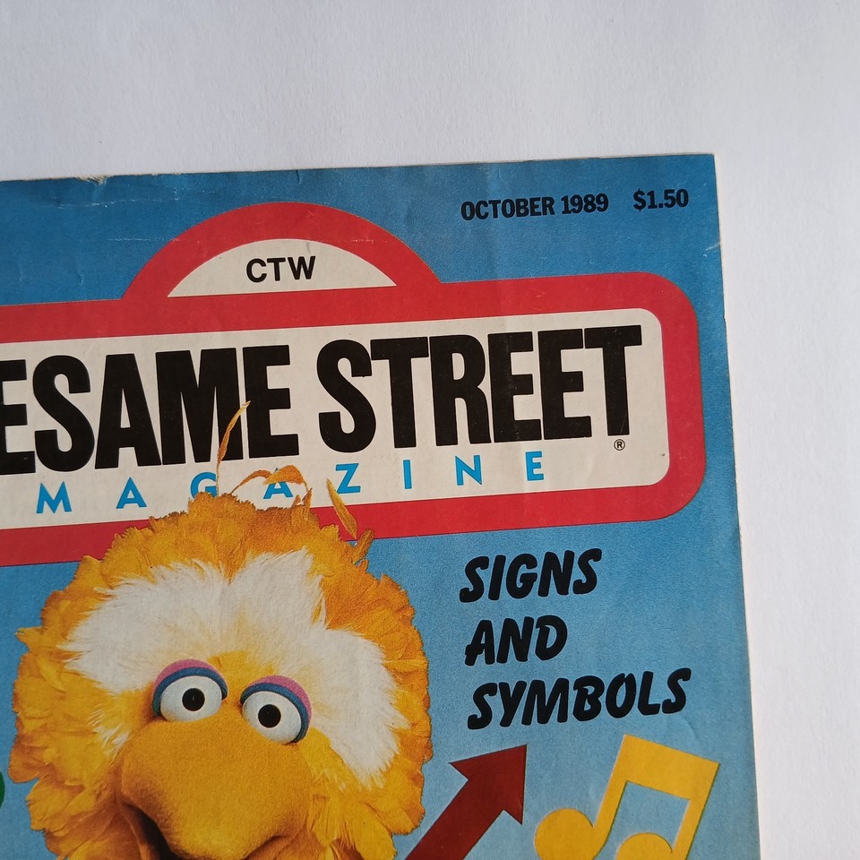 Sesame Street Magazine October 1989 Big Bird Bert Ernie Vintage Kids ...