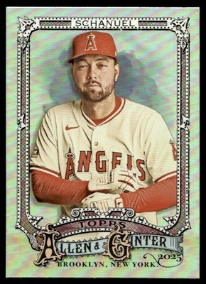 2025 Topps Allen & Ginter Nolan Schanuel Los Angeles Angels #161 Silver ...