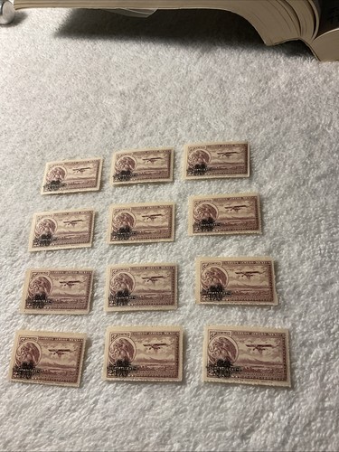 MEXICO-(-1929-)-Sc.#C50-Coat Of Arms And Airplane.lot OF 12-STAMPS-MH ...