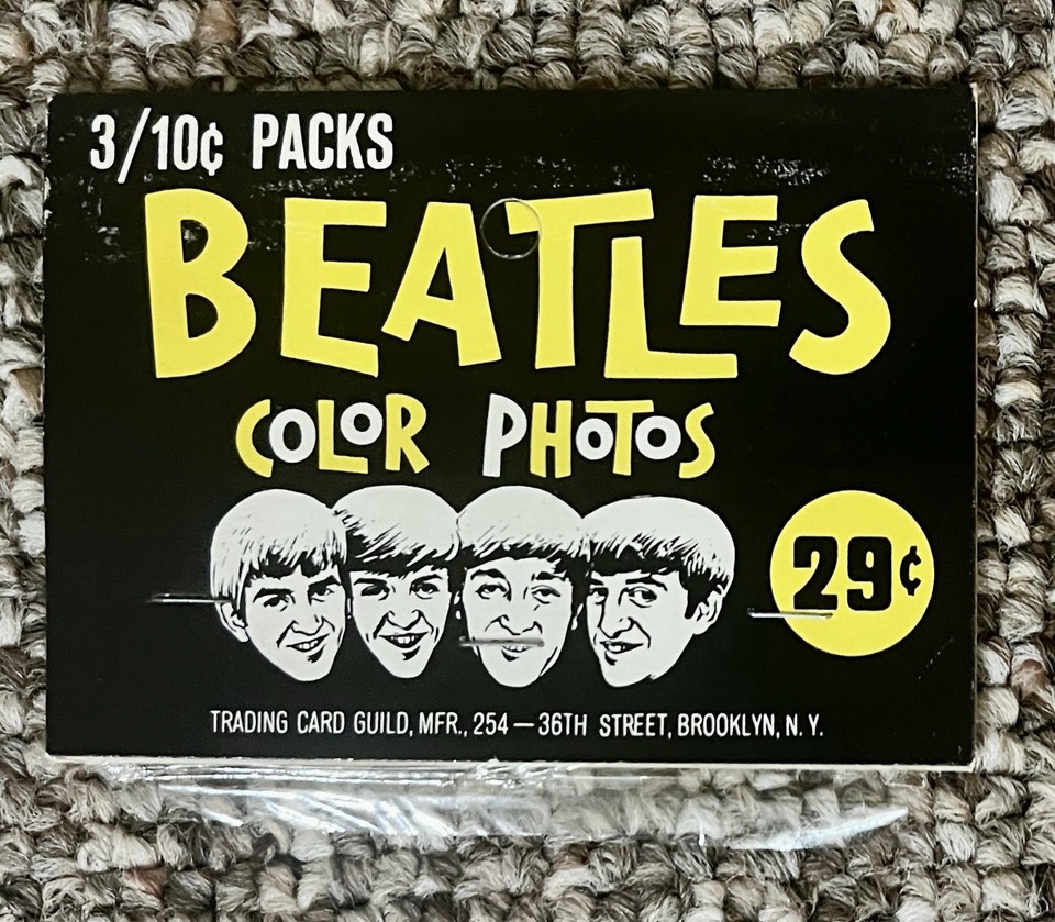 1964 TOPPS BEATLES COLOR Rack Pack Topper Wrapper RARE Original | eBay