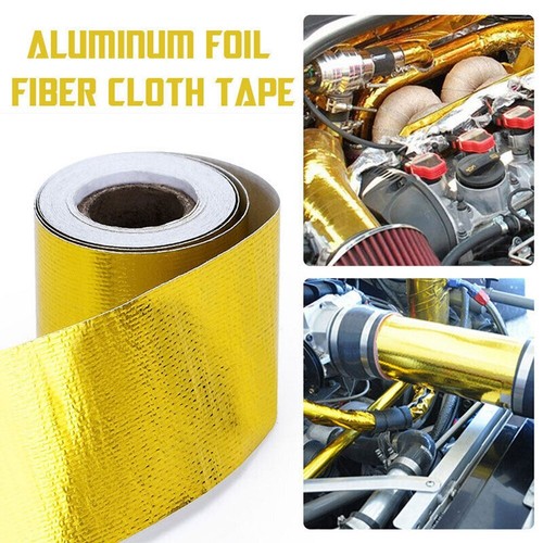 Stylish Golden Automotive Heat Shield Wrap 5m Self Adhesive Insulation ...