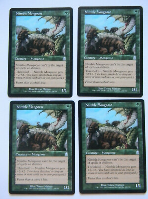 NIMBLE MONGOOSE : MTG : ODYSSEY : FINE/VERY FINE : SET OF 4 | eBay ...