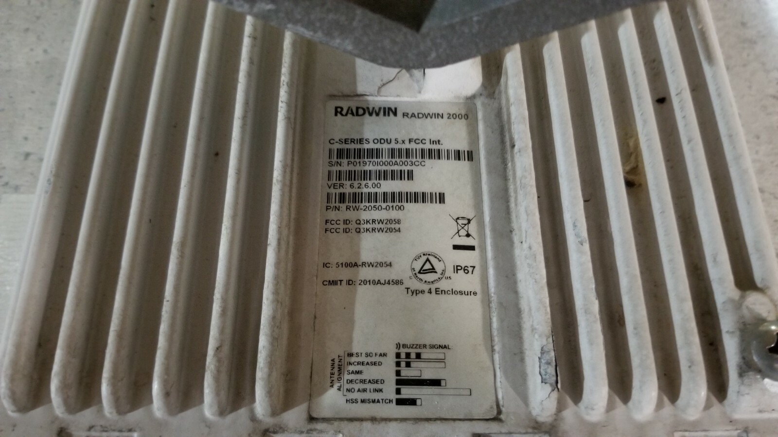 RADWIN 2000 C-Series RW-2050-0100 ODU 5GHz with Integrated Antenna | eBay