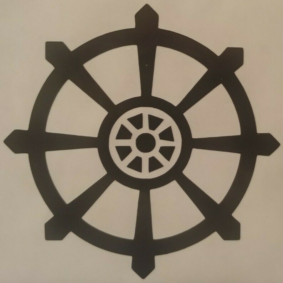 Buddhist Dharma Wheel Vinyl Sticker Decal home laptop choose size/color ...