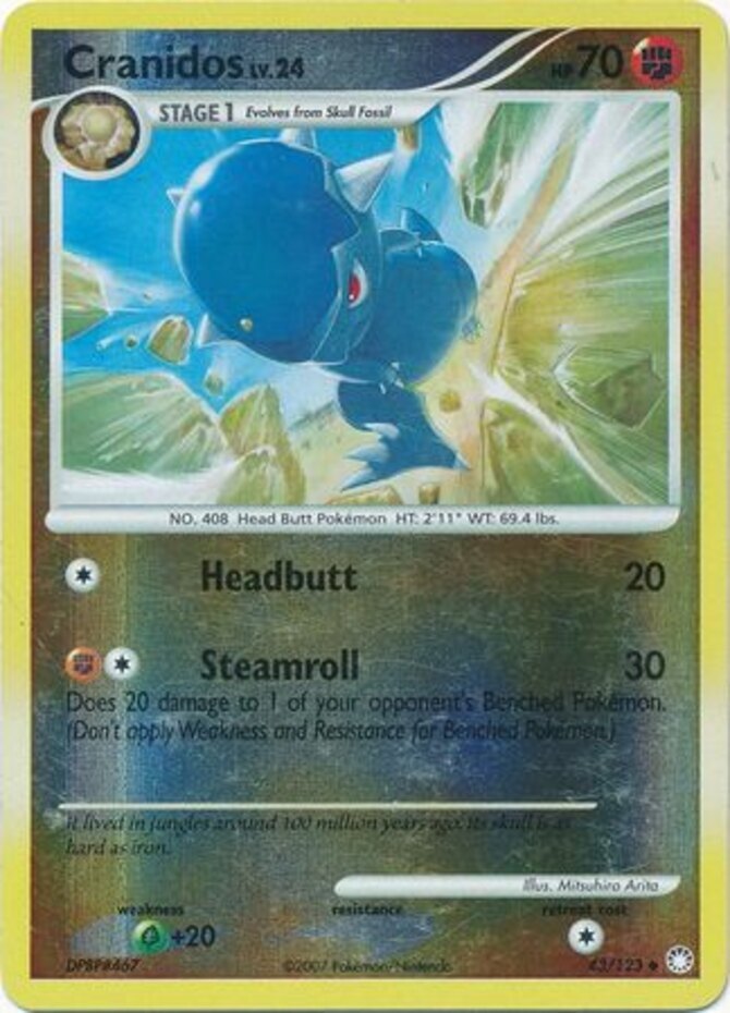 1x Cranidos - 43/123 - Uncommon - Reverse Holo Lightly Played Pokemon ...