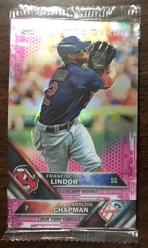 2016 TOPPS CHROME FRANCISCO LINDOR 3-CARD PINK REFRACTORS UNOPENED ...