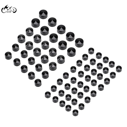 Black Engine Bolt Cover Kit For Harley Electra Street Glide Road King ...