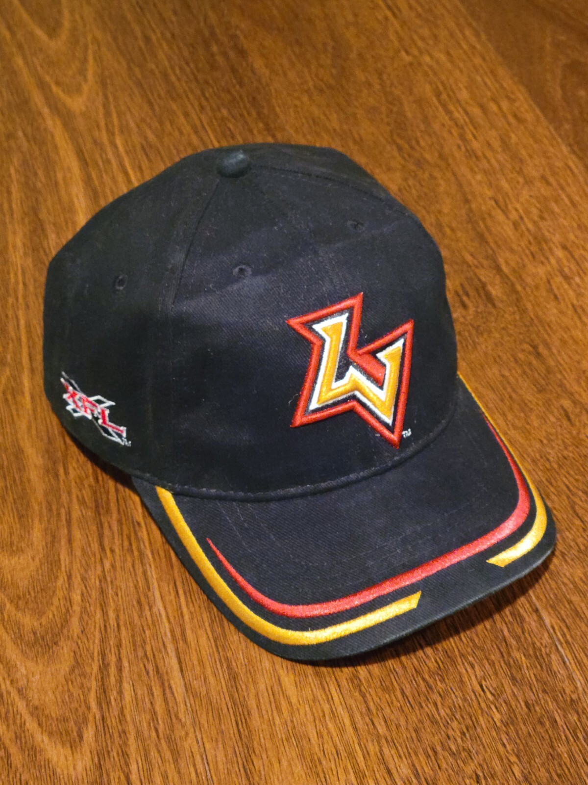 Vintage XFL LV Las Vegas Outlaws black hat baseball cap Wool blend OSFM ...