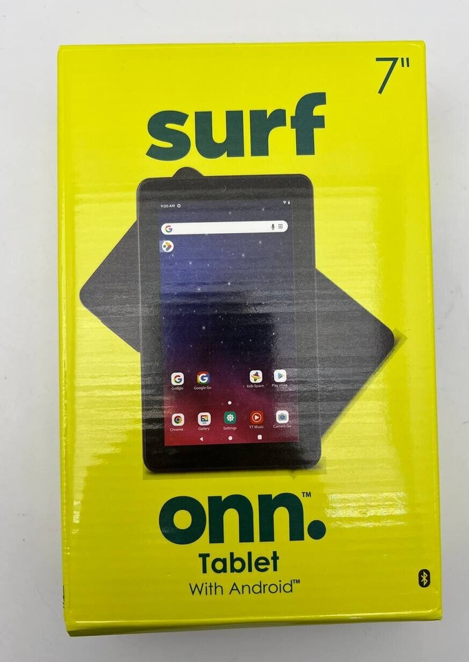 Onn Surf 32GB Tablet Android 9 Pie 7" Display Quad Core 2MP Camera ...