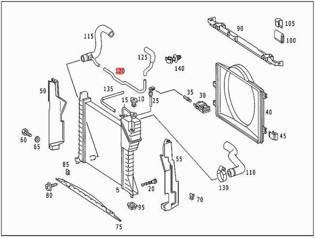 Genuine OEM MERCEDES Cooling Water Pipe 903 9015010124 for sale online ...