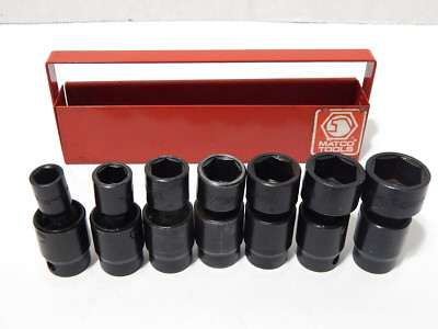 MATCO 3/8 DRIVE SWIVEL IMPACT SOCKET SET 3/8-3/4 6 POINT IN TRAY | eBay