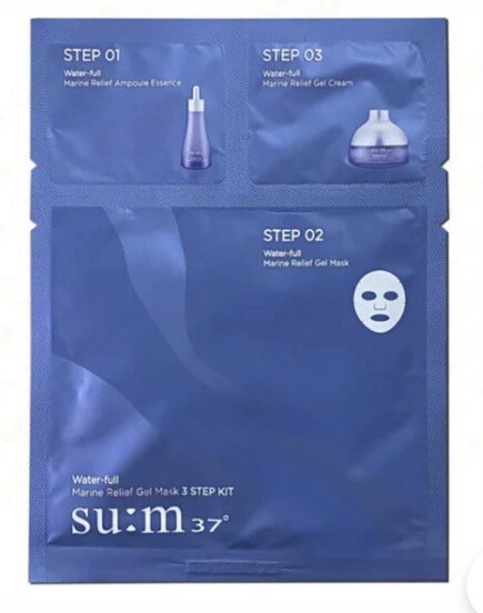 SU:M37 Water Full Marine Relief Gel Mask 3 Step Kit 20Pcs/2 Boxes ...