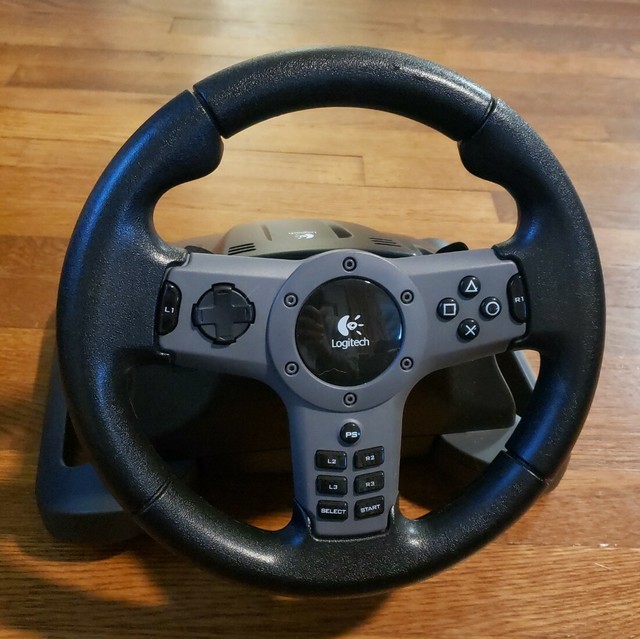 Ps3 Logitech Driving Force Feedback Wireless Racing Wheel PlayStation 3 ...