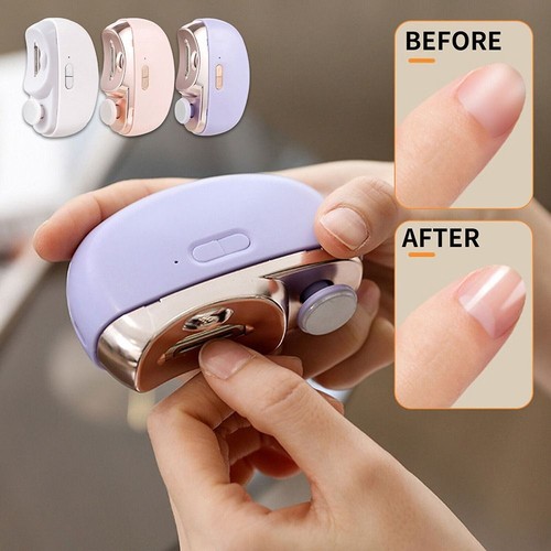 2 in 1 Automatic Nails Trimmer Rechargeable Manicure Machine Men Women ...