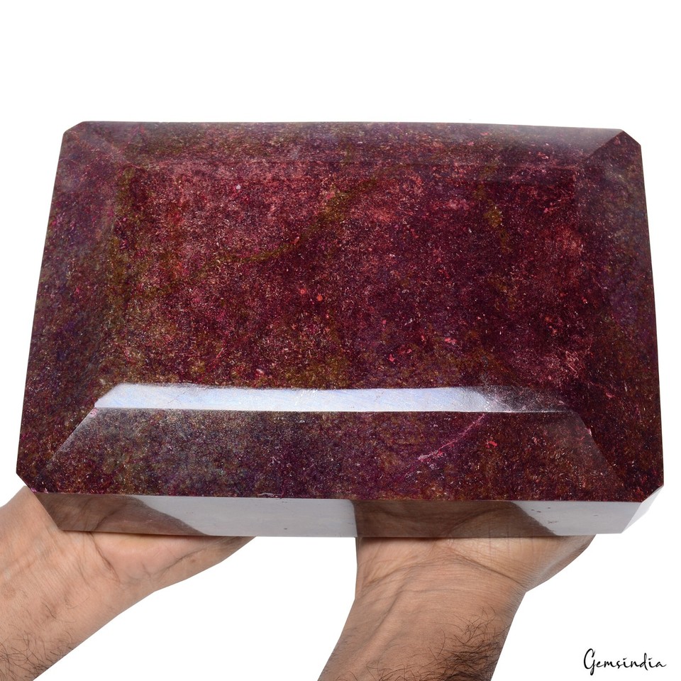 Biggest 8.8Kg Natural Red Ruby Octagon Cut Earth mined Collector's Rare ...