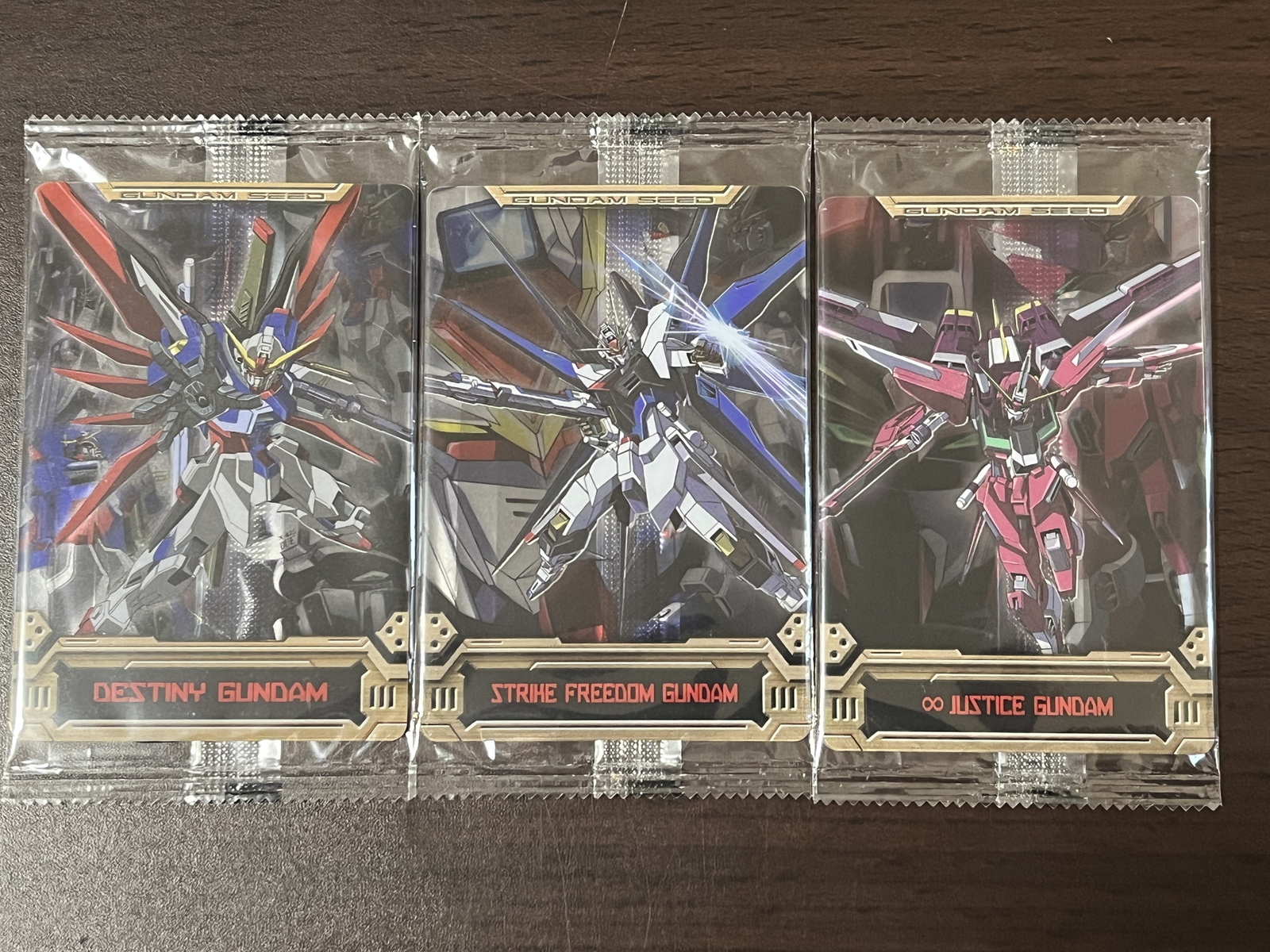 Freedom/Justice/Destiny Sealed Gundam SEED wafer card Morinaga Japnese ...