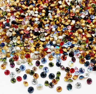 50 Vintage Swarovski Crystal 5mm. To 6mm. Rhinestones - Jewelry Repair ...