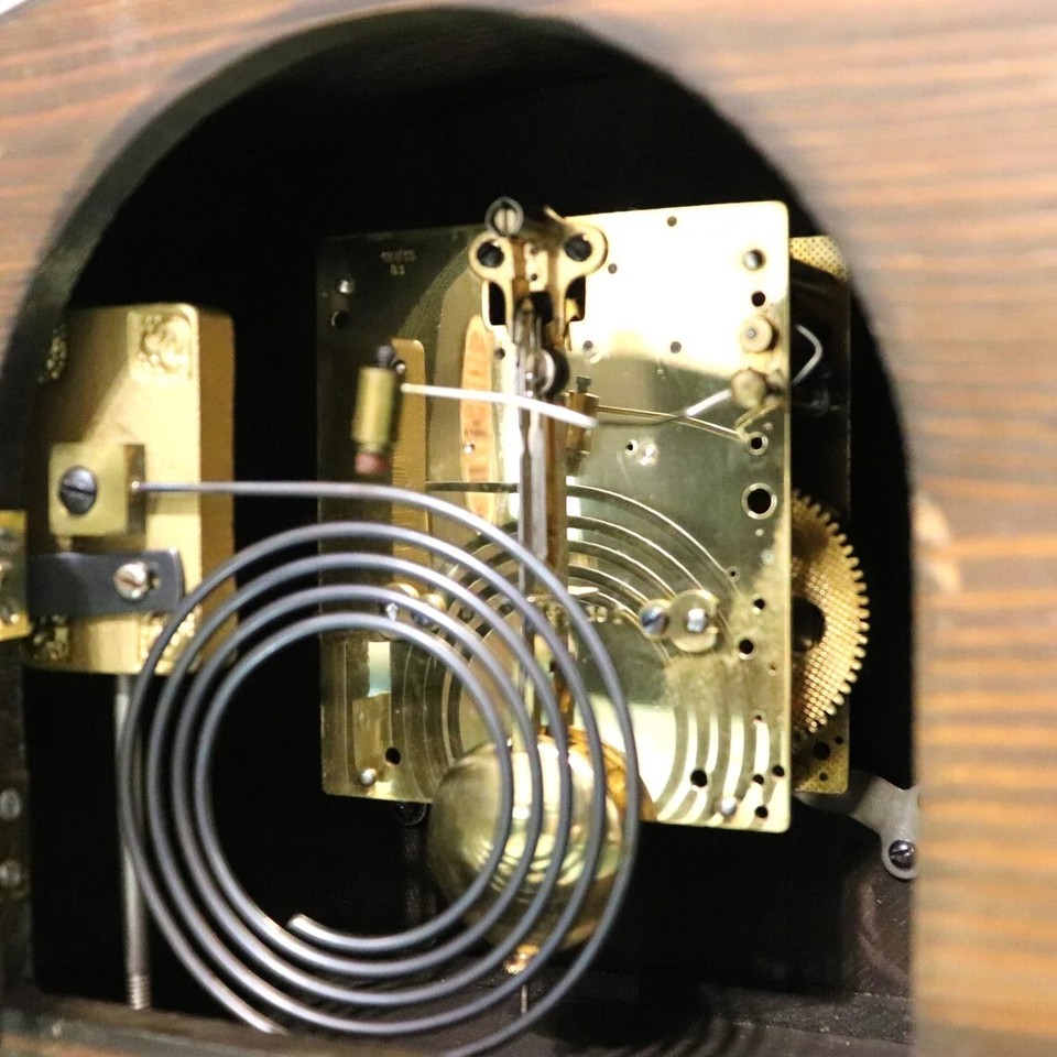 JUNGHANS Mantel TOP! Clock Antique Art Deco RESTORED! Winding Wind Up Gong Chime | eBay