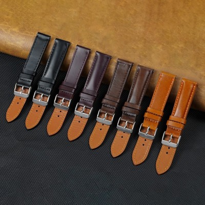 18mm 20mm 22mm Leather Watch Band Men Real Watch Strap Quick Release ...