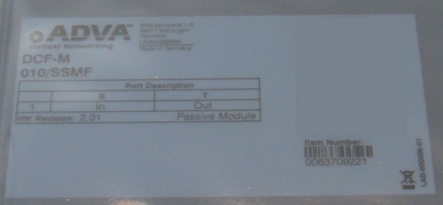 ADVA Optical Networking Dcf-m 010/ssmf FSP 3000 R7 Managed DCM Fiber ...