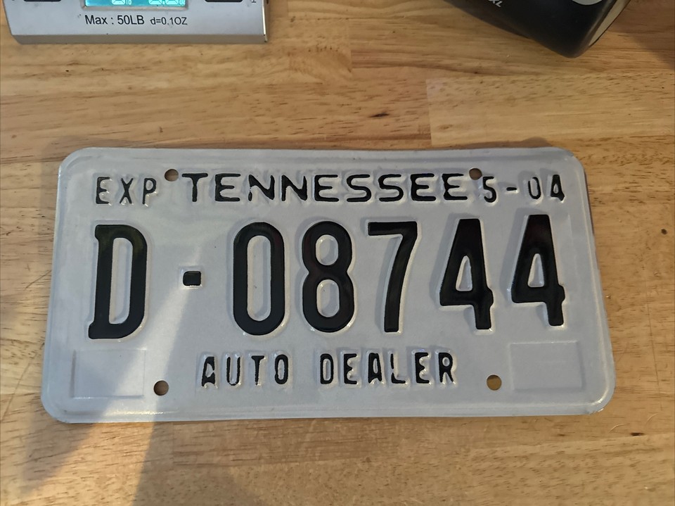 Tennessee Dealer Expired License Plate Original EMBOSSED Reflective ...