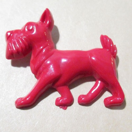 Red Scottie Dog Vintage Celluloid Brooch Pin | eBay