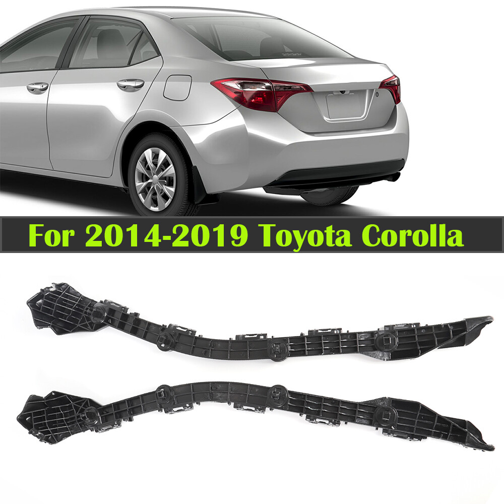 For 2014-2019 Toyota Corolla Black Rear Bumper Brackets Retainer Set of ...