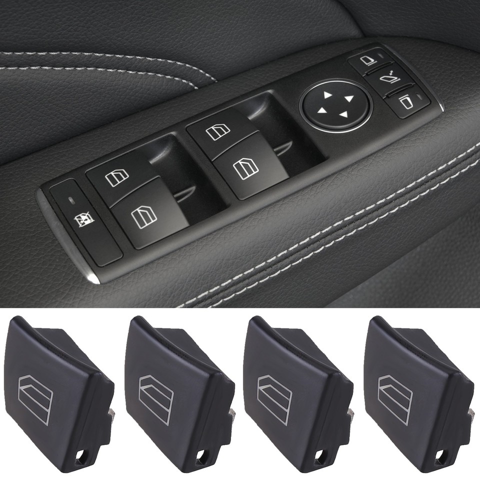 4pcs Driver Window Switch Button Cap for Mercedes-Benz W204 C-Class ...